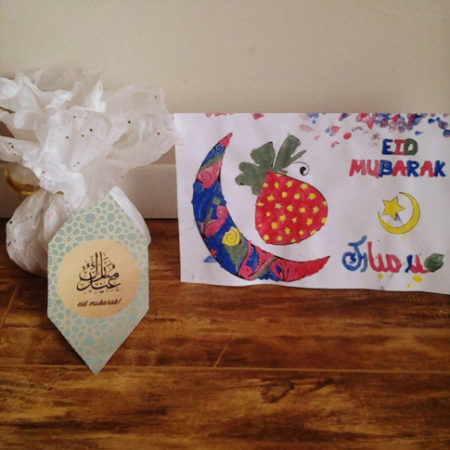 Eid Mubarak FREE Coloring Card for Kids | AYEINA