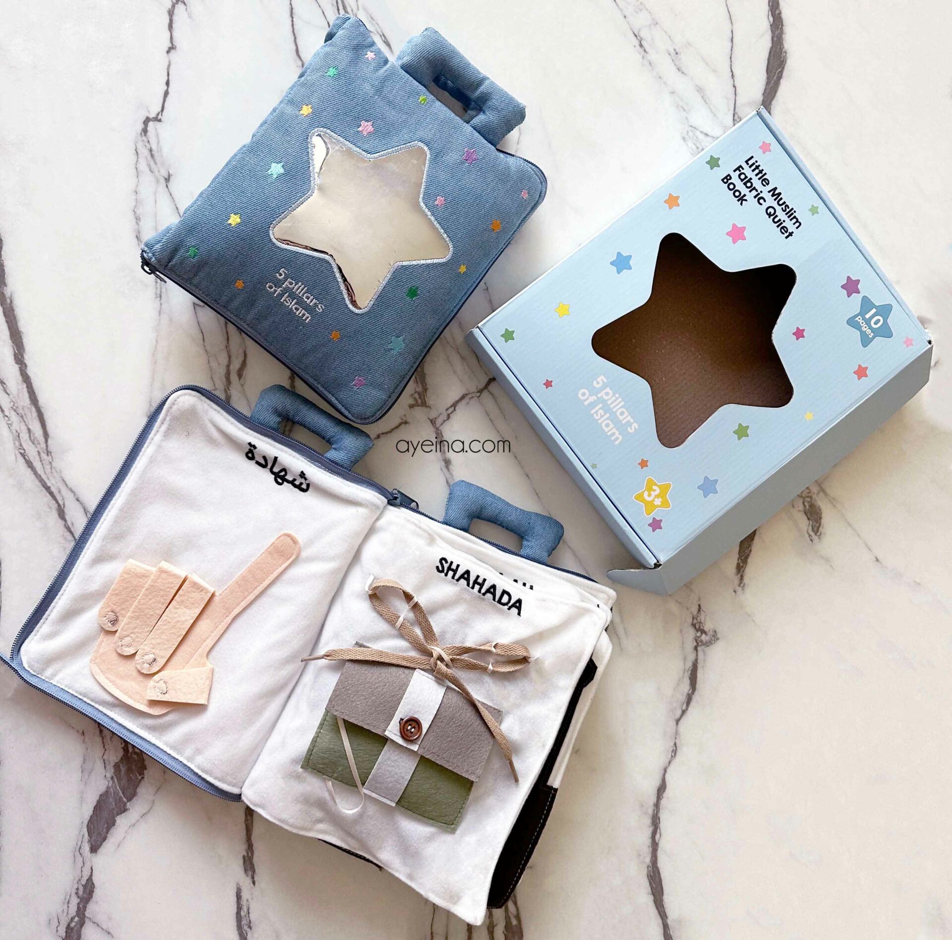 5 Pillars of Islam - Islamic Interactive Fabric Quiet Book for Muslim ...