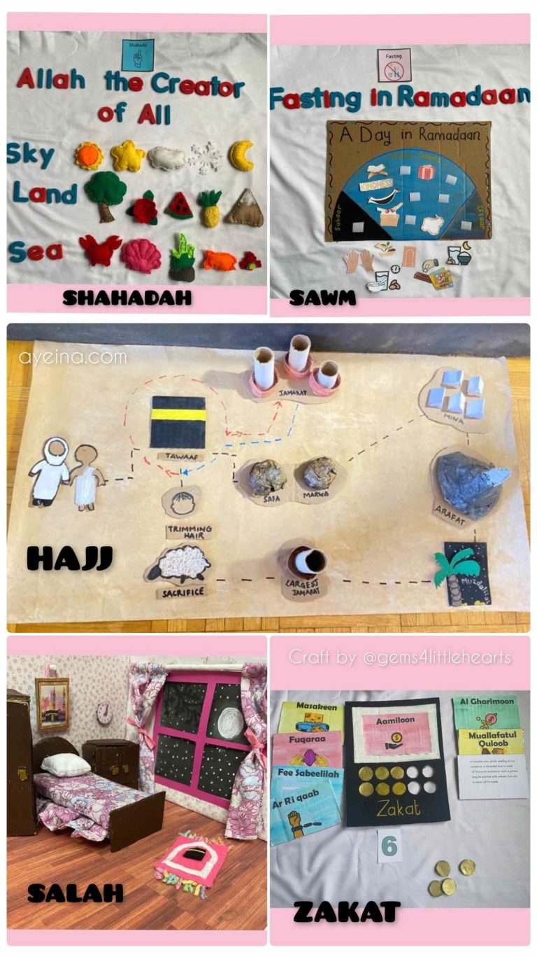 30 Crafts to Teach Kids 5 Pillars of Islam | AYEINA